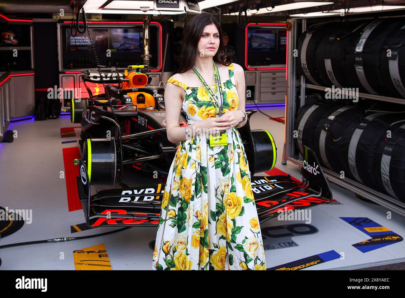 Alexandra Daddario, model pose for a photo during the Formula 1 Grand ...