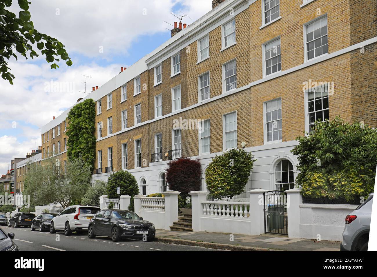 Greenwich, London, UK. Large, Georgian houses on Hyde Vale, one of the ...