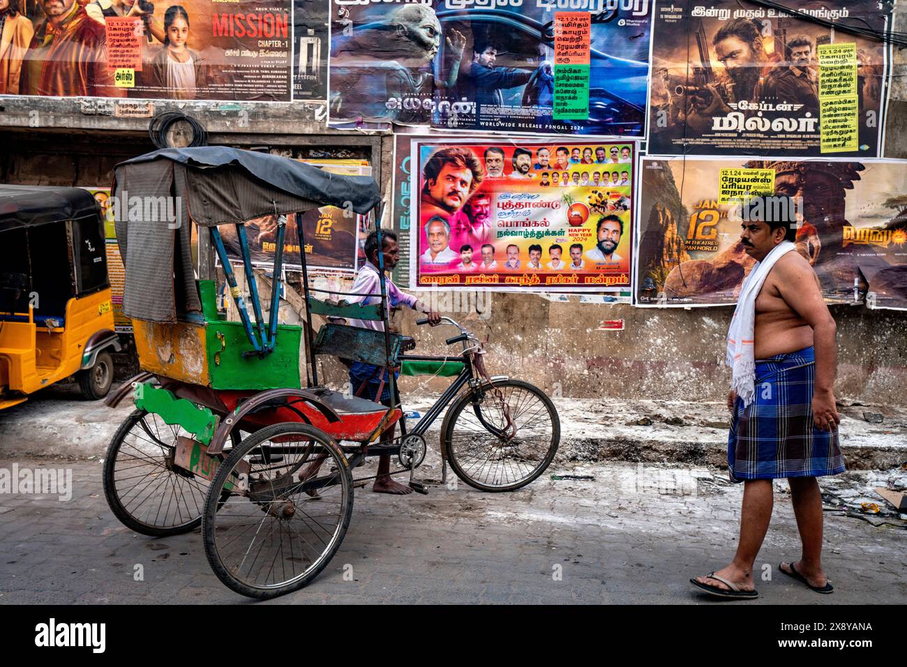 India, Tamil Nadu, Madurai, movie posters Stock Photo - Alamy