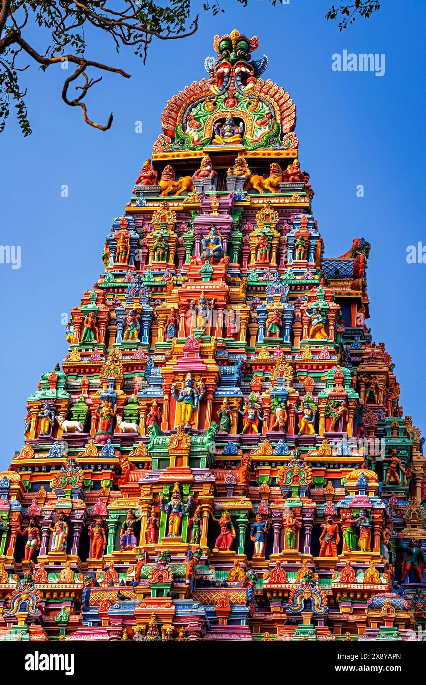 India, Tamil Nadu, Madurai, hindu temple of Alagar Kovil Stock Photo ...