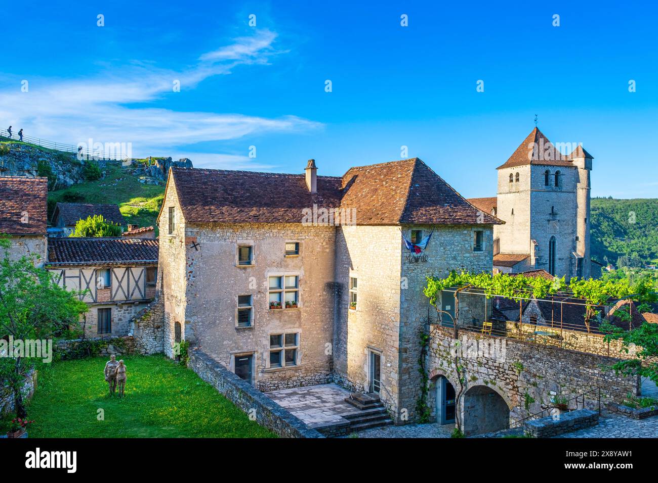 France, Lot, Causses du Quercy Regional Natural Park, Saint Cirq ...