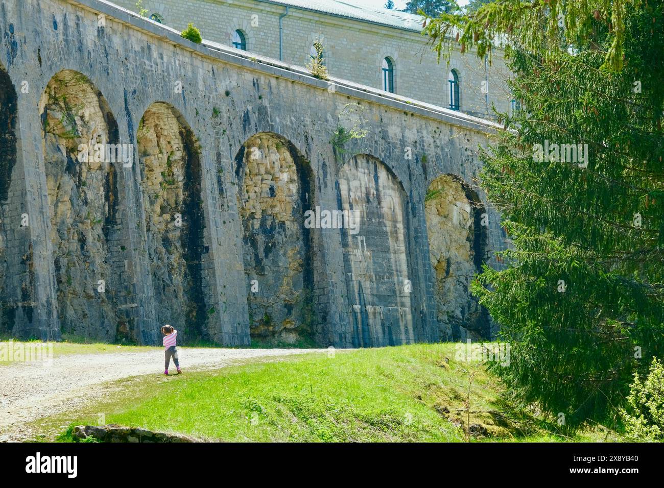 France, Jura, Les Rousses, Fort des Rousses dated 19th century Stock ...