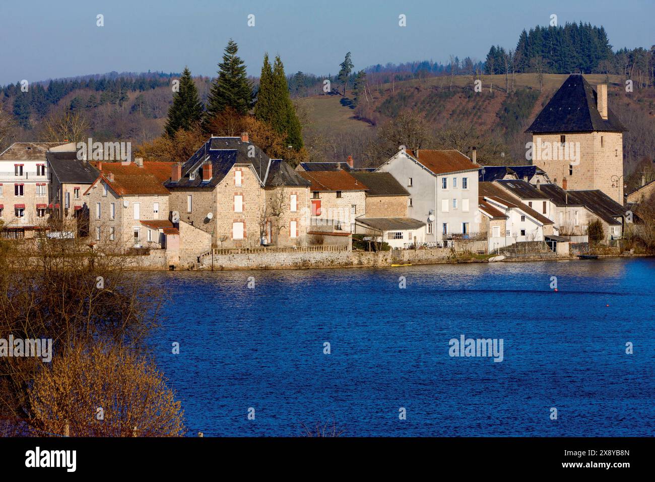 France, Creuse, Millevaches regional natural park in Limousin, Faux la ...