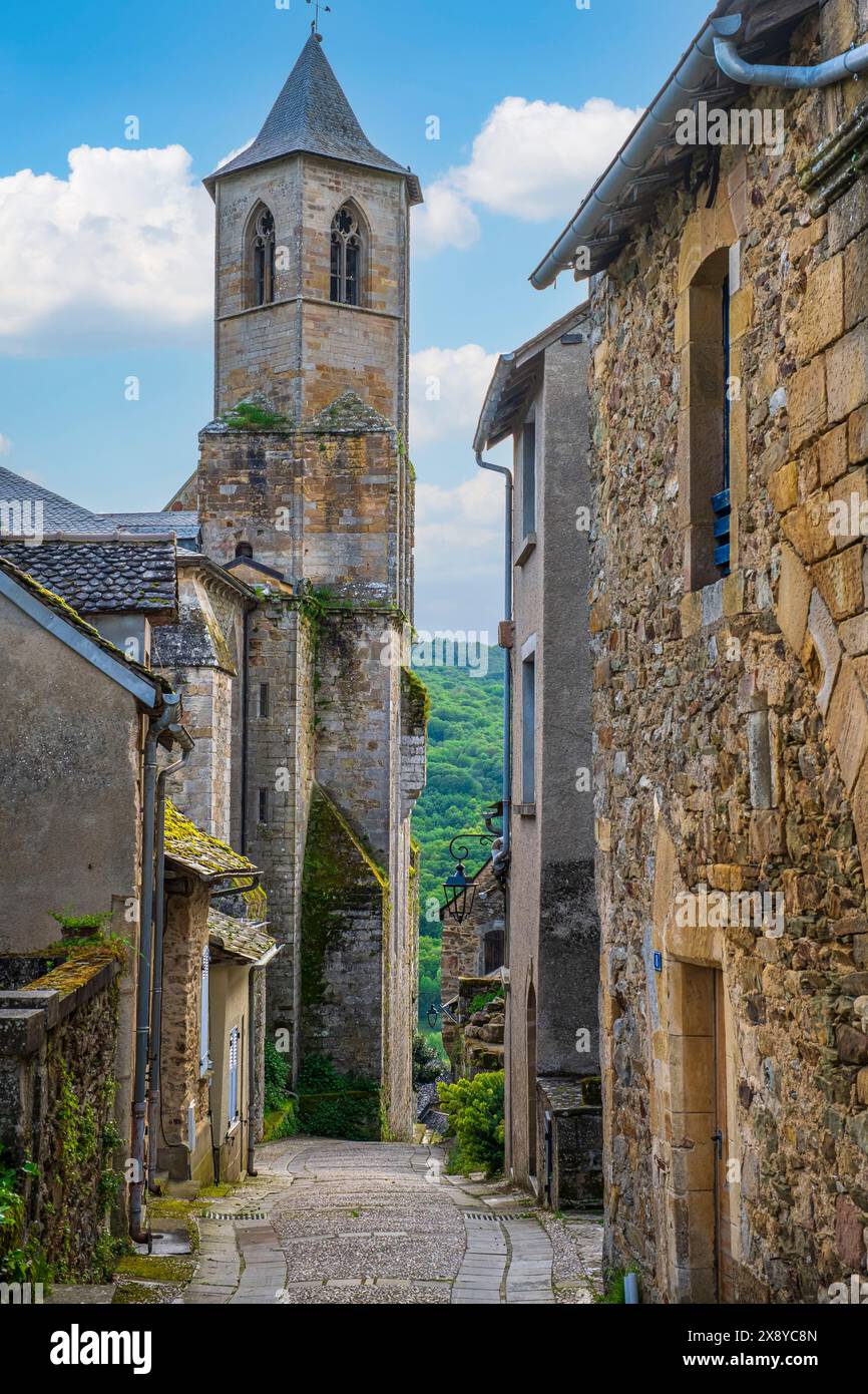 France, Aveyron, Najac, medieval village labeled Les Plus Beaux ...