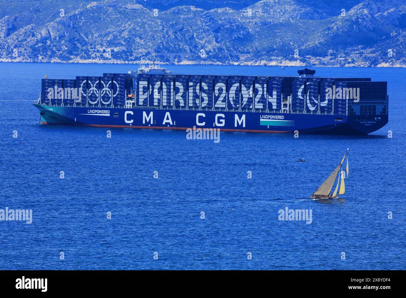 France, Bouches du Rhone, Marseille, 2024 Summer Olympics, CMA CGM ...