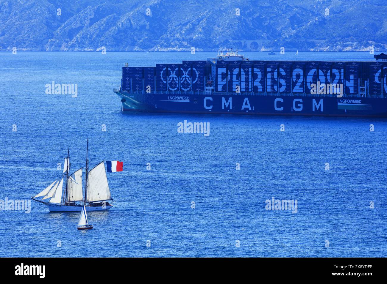 France, Bouches du Rhone, Marseille, 2024 Summer Olympics, CMA CGM ...
