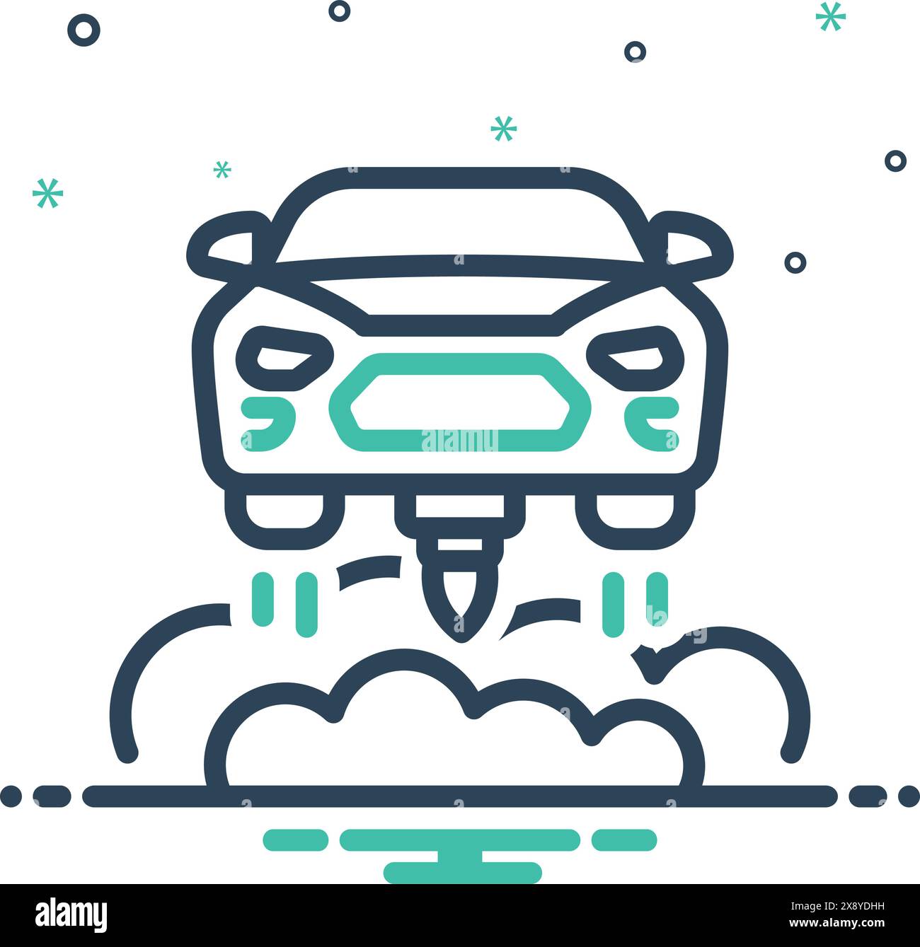 Flying car vector vectors hi-res stock photography and images - Alamy