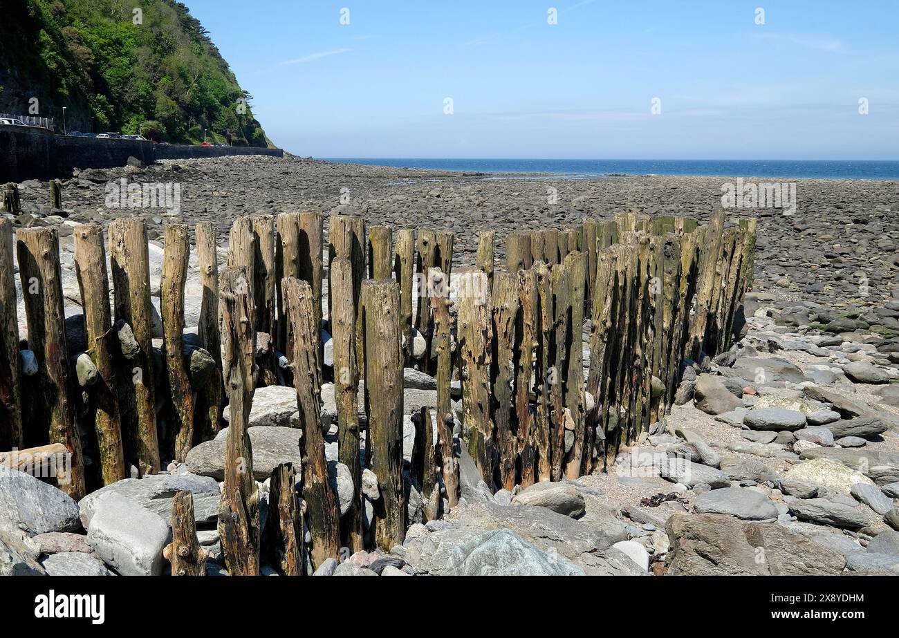 lynmouth beach, north devon, england Stock Photo - Alamy
