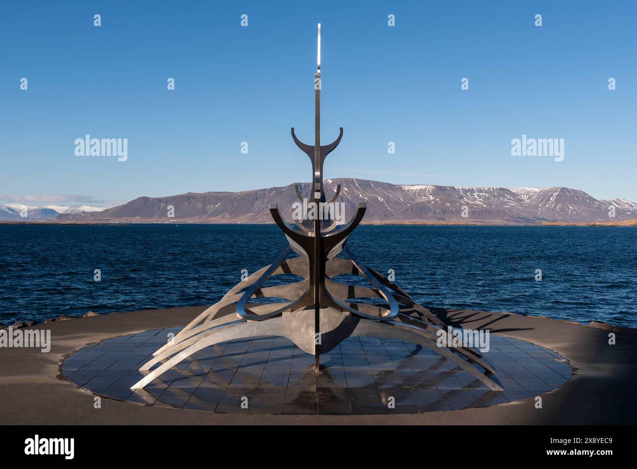 Iceland, Capital region, Reykjavik, sculpture Solfar (The Traveler of ...