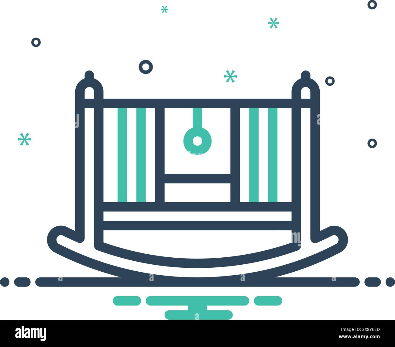 Icon for rocking cradle,rocking Stock Vector Image & Art - Alamy