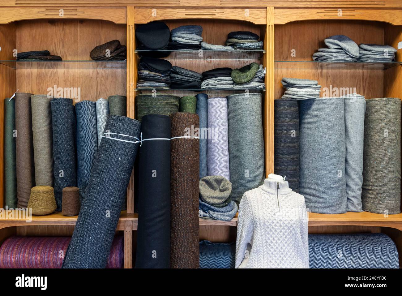 Ireland, County Donegal, Ardara, Eddie Doherty's Handwoven Tweeds Stock ...