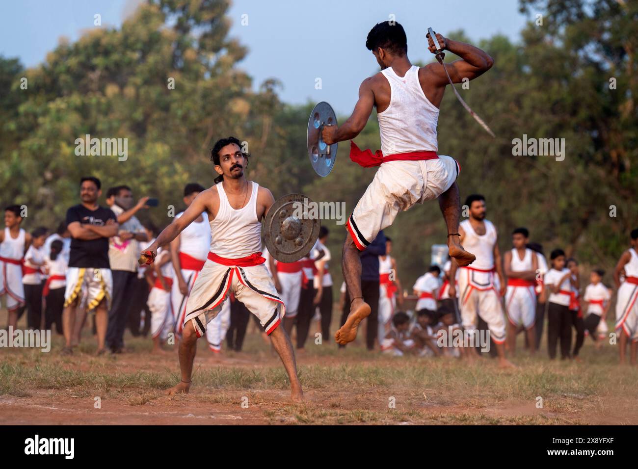 India, Kerala, Kannur, Kalaripayat is the martial art of Kerala Stock ...