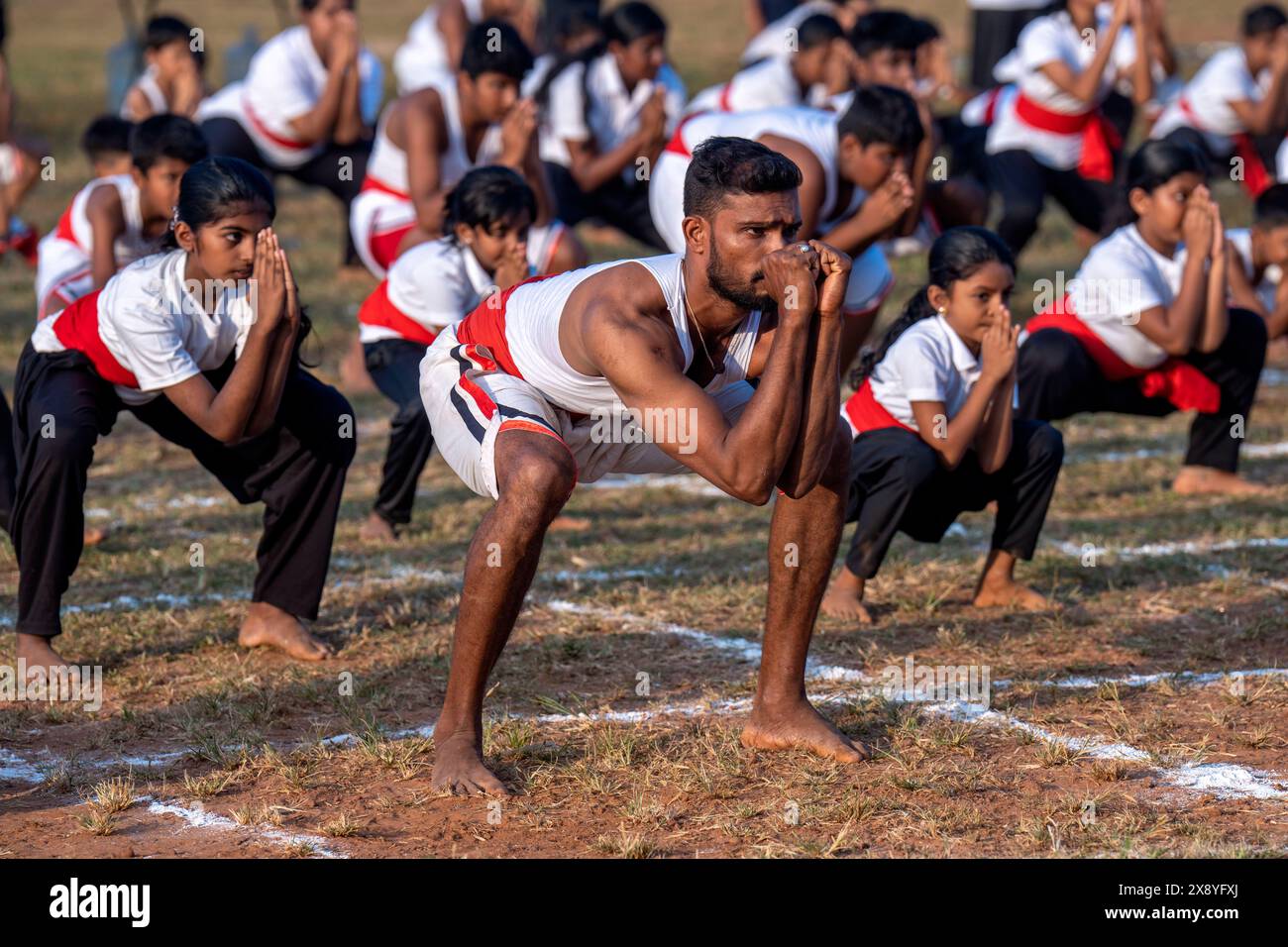 India, Kerala, Kannur, Kalaripayat is the martial art of Kerala Stock ...