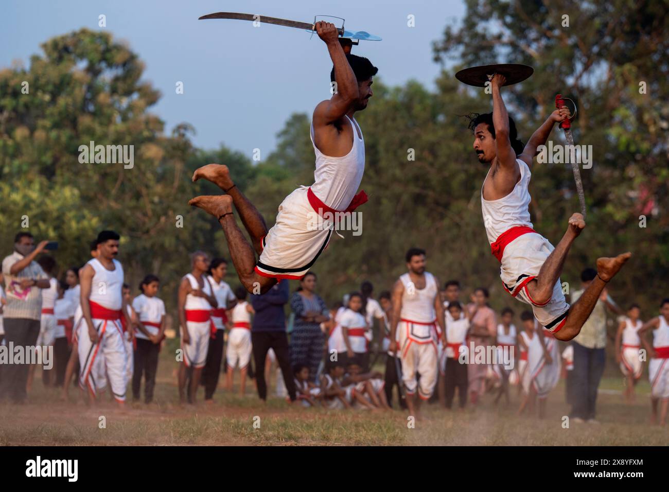 India, Kerala, Kannur, Kalaripayat is the martial art of Kerala Stock ...