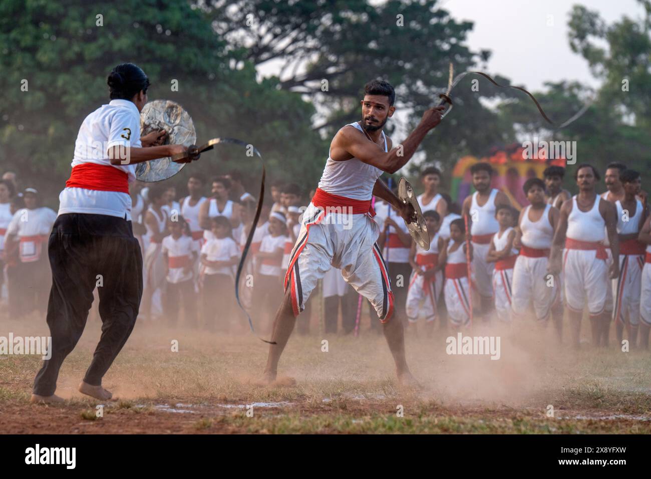 India, Kerala, Kannur, Kalaripayat is the martial art of Kerala Stock ...