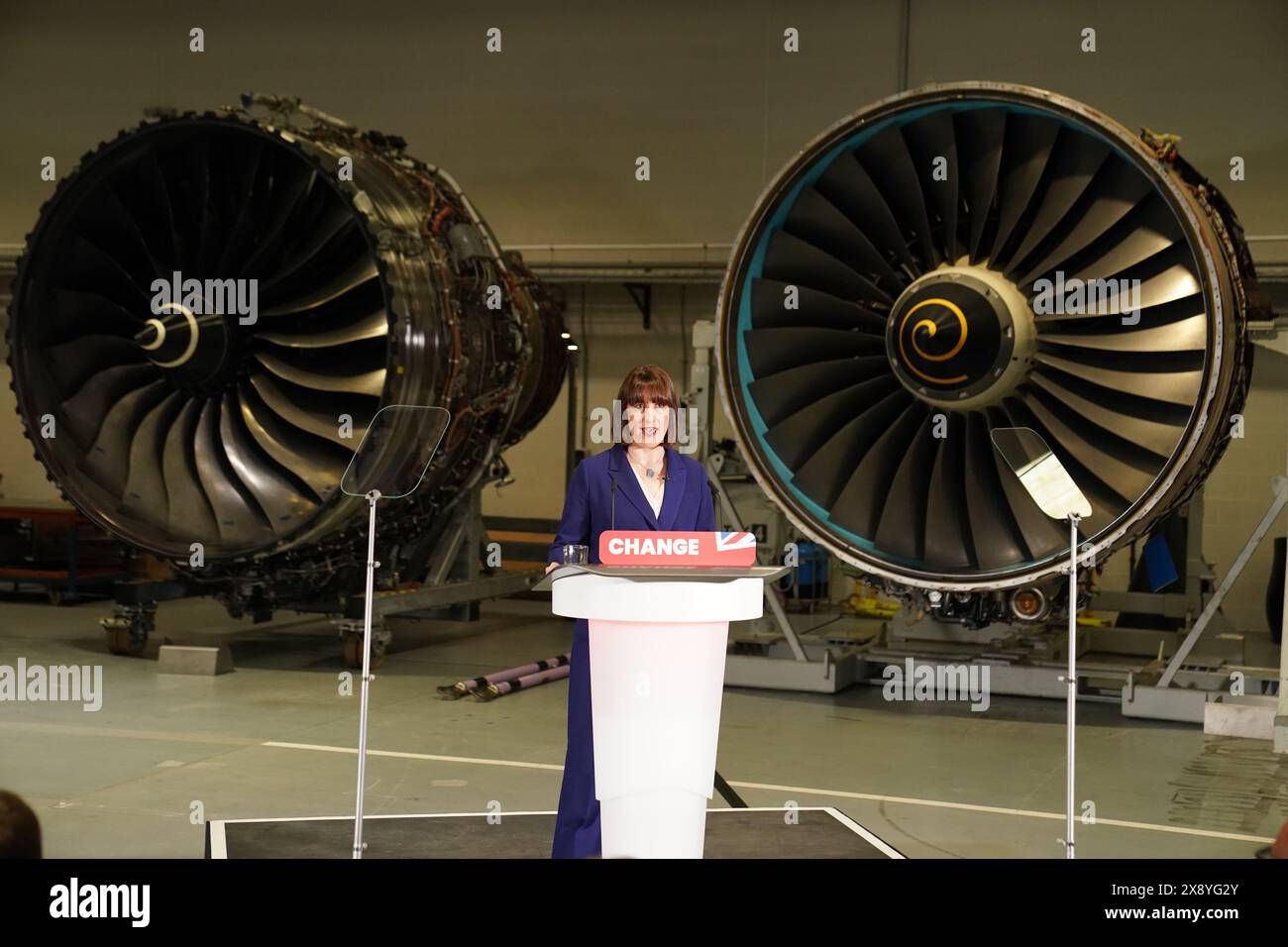 Shadow chancellor Rachel Reeves delivers a speech during a visit to ...