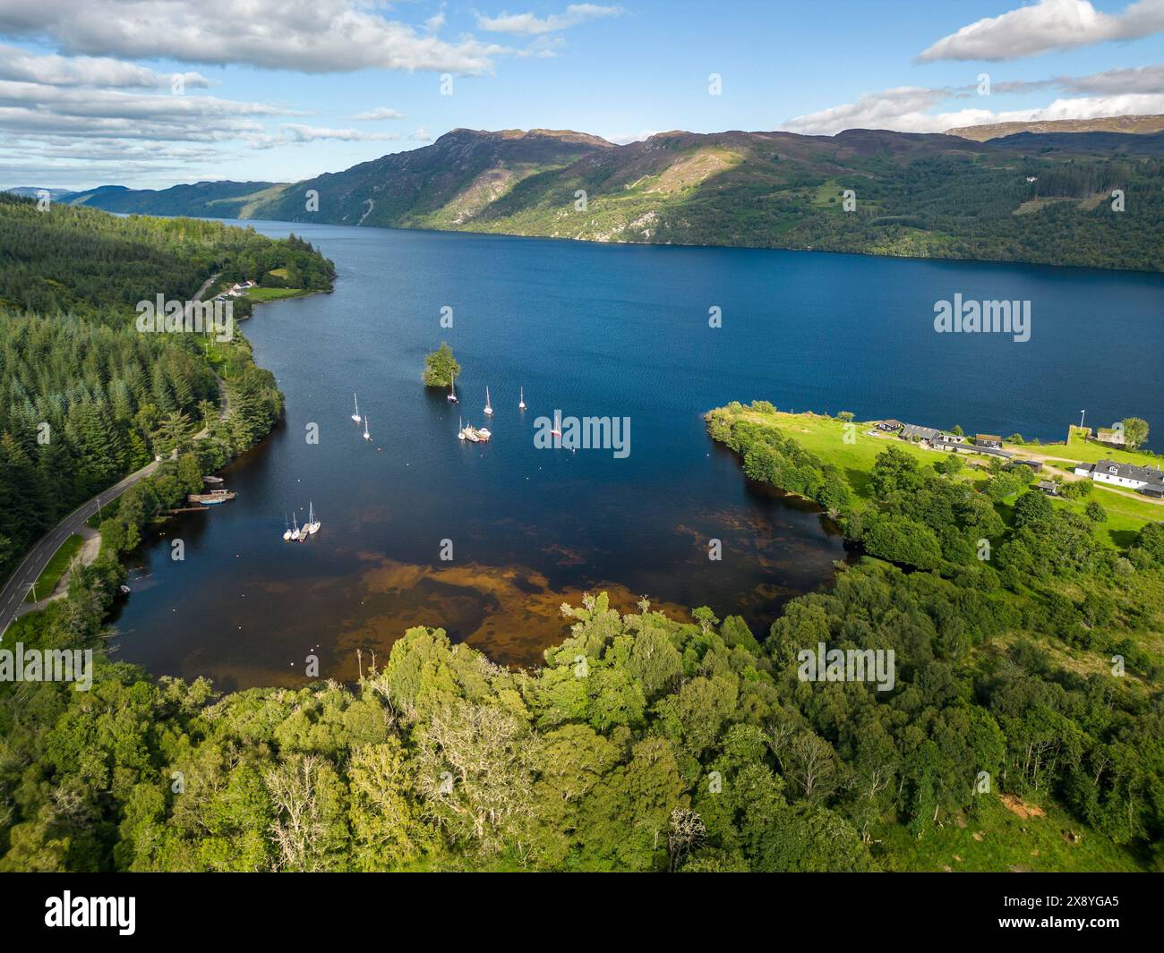 United Kingdom, Scotland, Highland, Fort Augustus south of Loch Ness ...