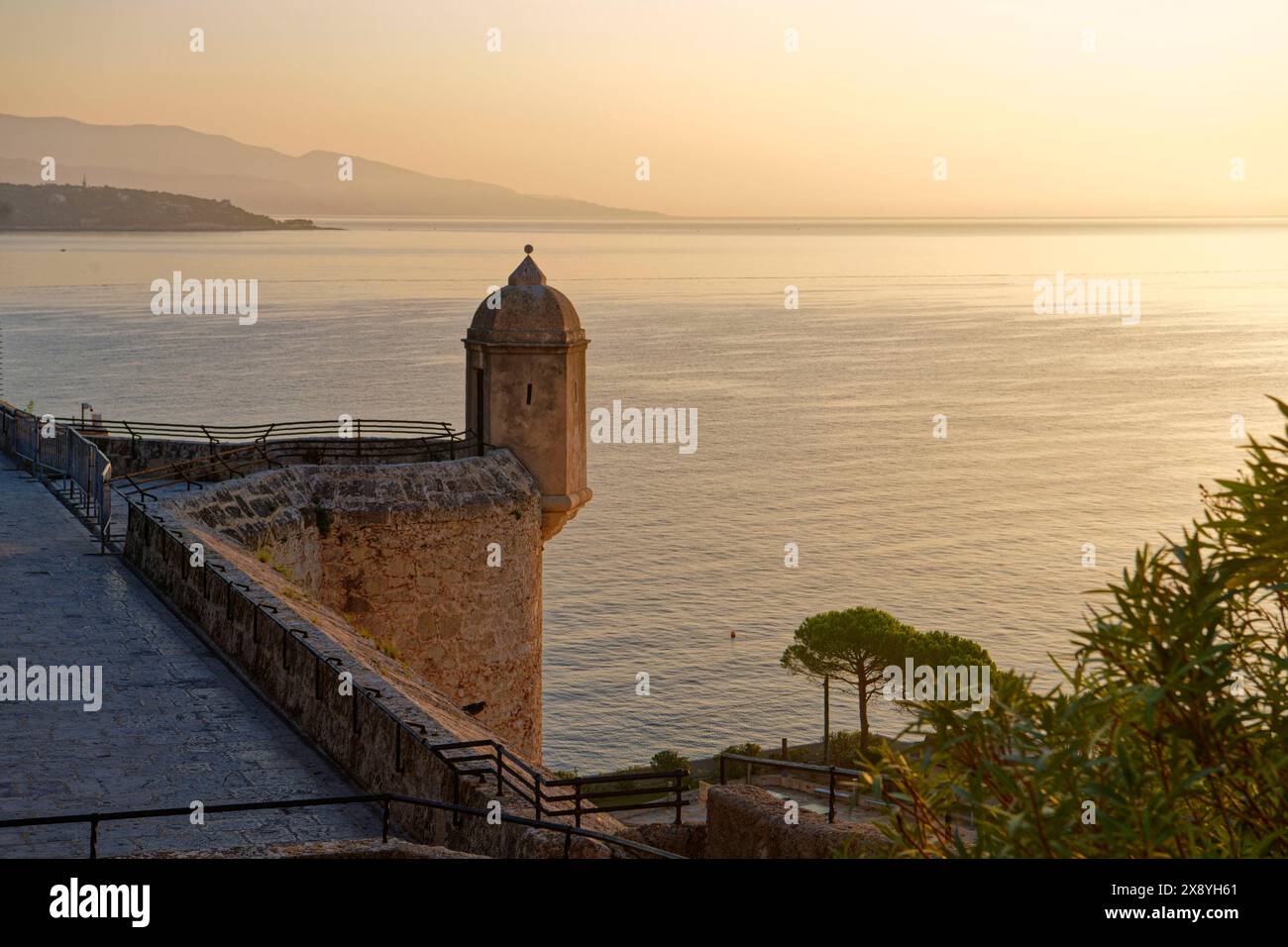 Principality of Monaco, Monaco, the Rock (le Rocher) and the ramparts ...