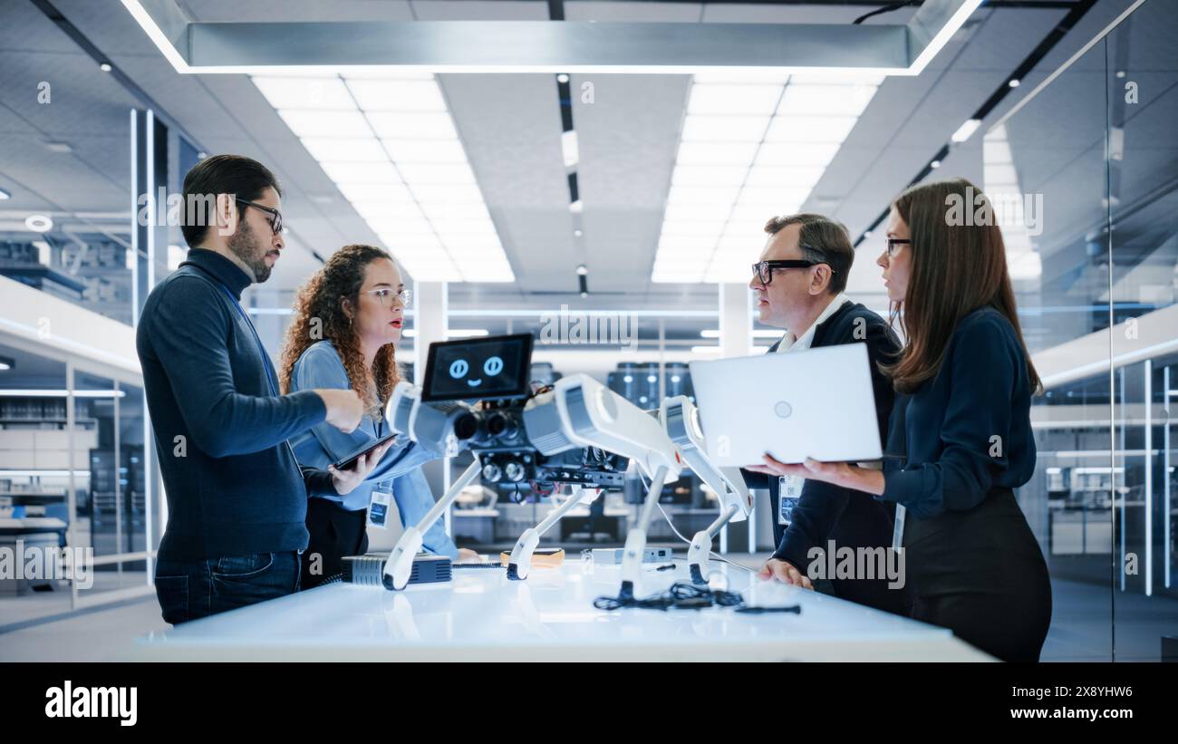 Professional Multicultural Team of Female and Male Engineers Use ...