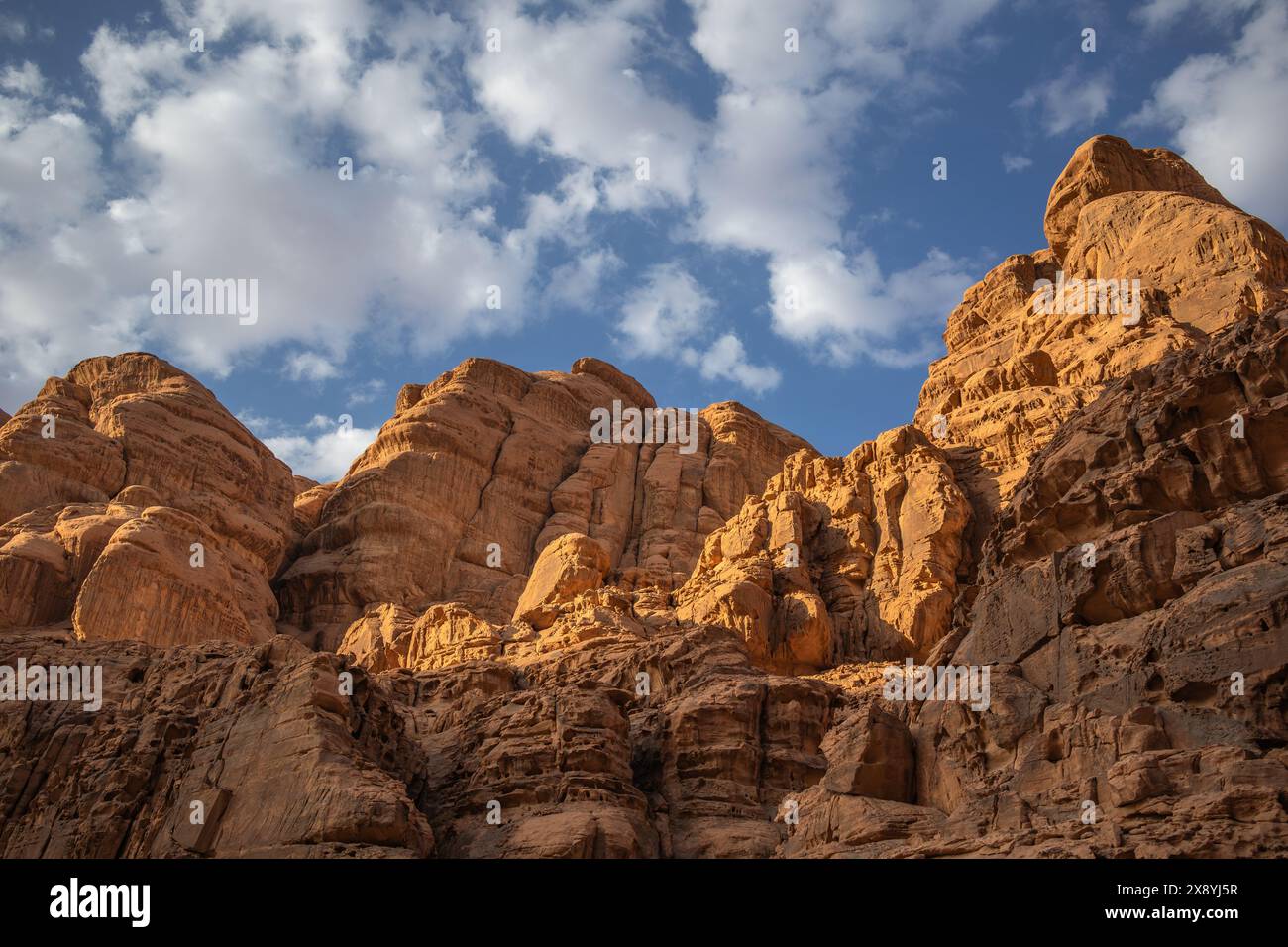 Rock Formation of Sandstone Stone with Blue Sky and Clouds during ...