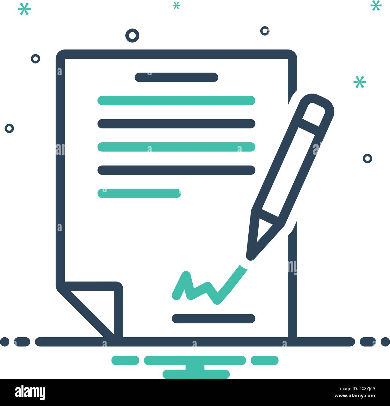 Icon for signing the contract,agreement Stock Vector Image & Art - Alamy