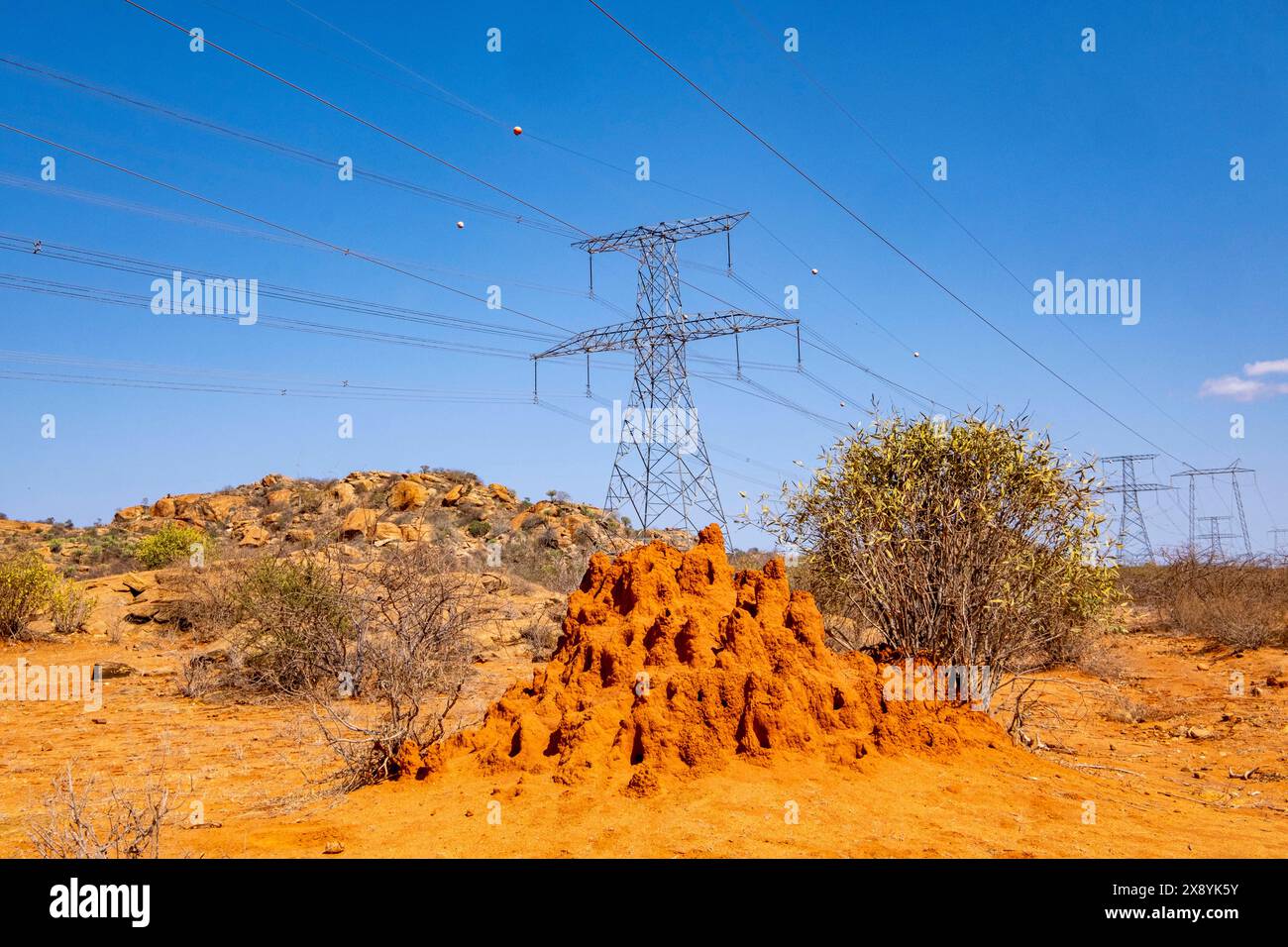 Electrical pylon kenya hi-res stock photography and images - Alamy