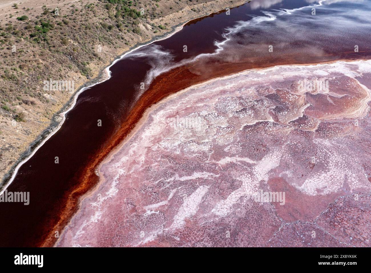 Kenya, Rift valley, lake Magadi and soda, aerial view Stock Photo - Alamy