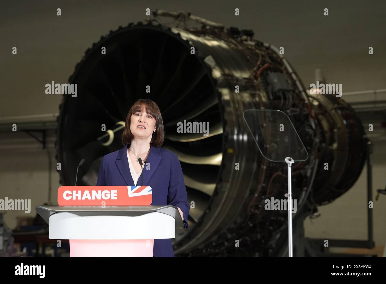 Shadow chancellor Rachel Reeves delivers a speech during a visit to ...