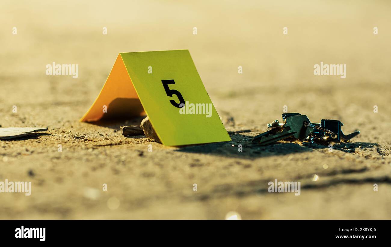 Set of Keys Found On Crime Scene Next to the Victim's Body is Marked ...