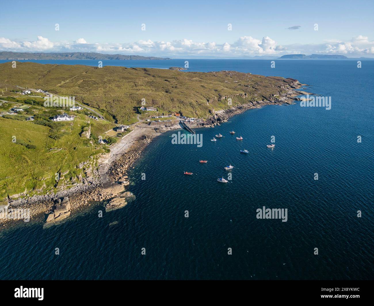 United Kingdom, Scotland, Highlands, Isle of Skye, Elgol harbour on ...