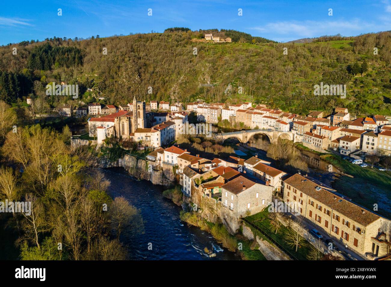France, Haute Loire, Lavoute Chilhac, labelled Les Plus Beaux Villages de France (The Most ...