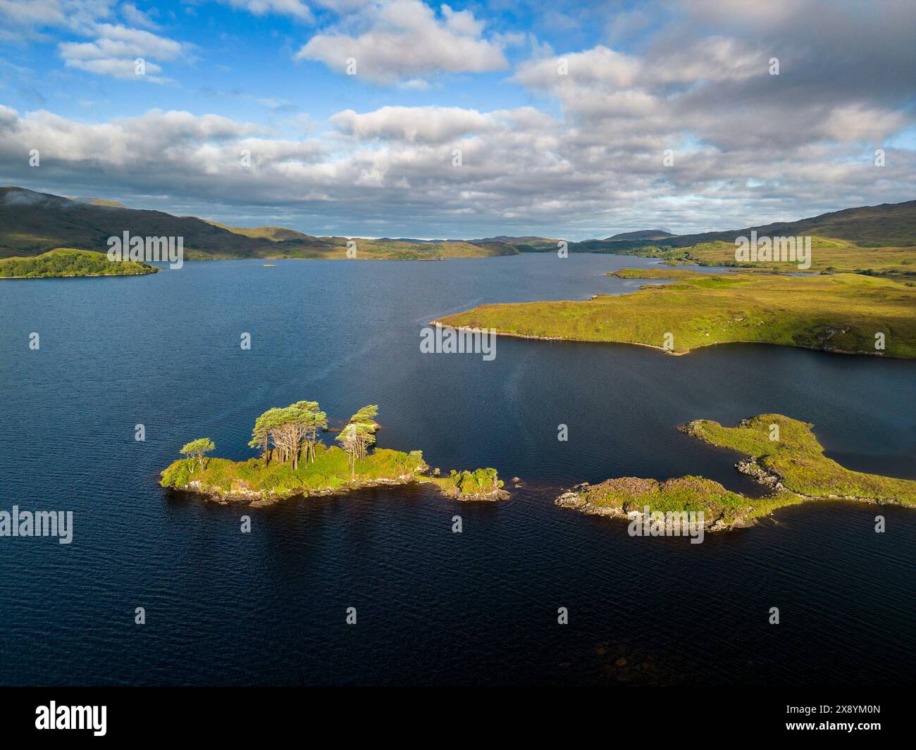 United Kingdom, Scotland, Highlands region, Sutherland, Lairg, Loch ...