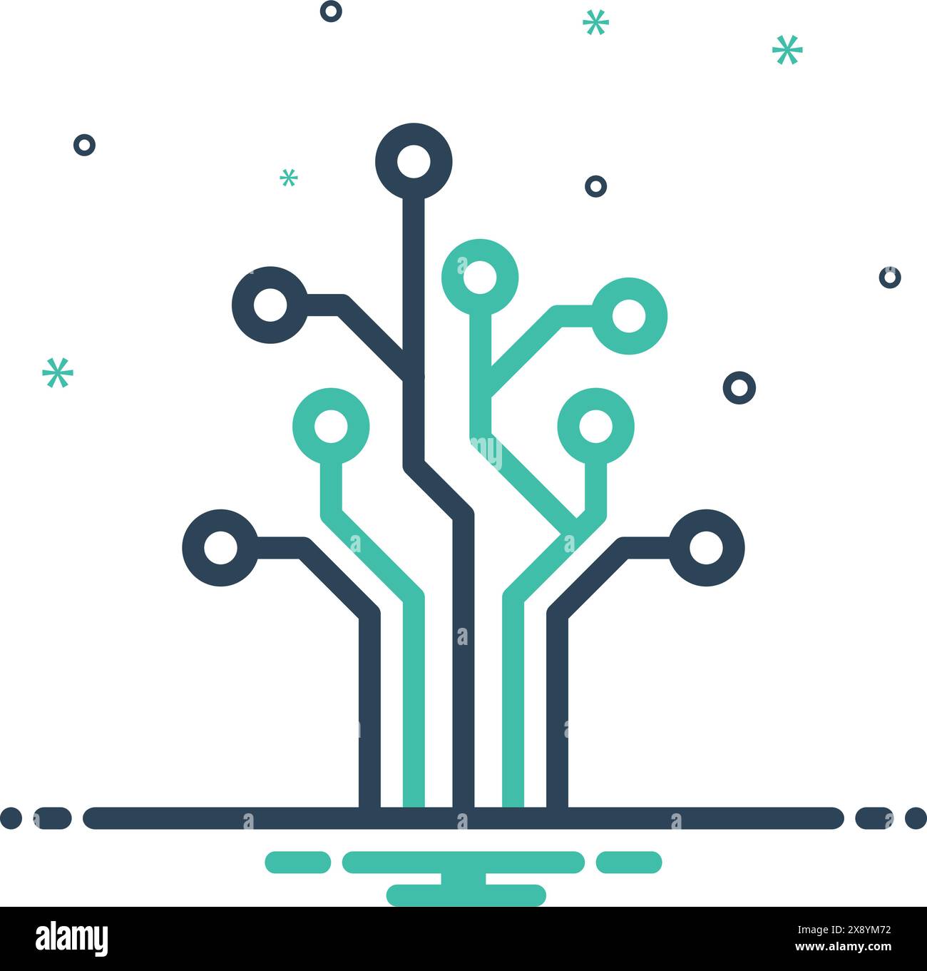 Icon for tree,network,circuit Stock Vector Image & Art - Alamy