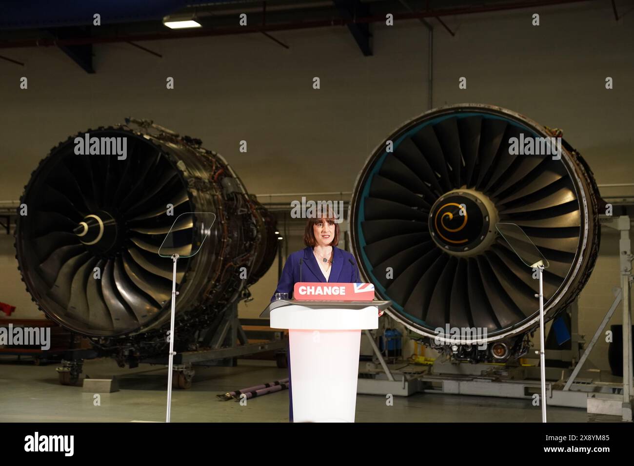 Shadow chancellor Rachel Reeves delivers a speech during a visit to ...