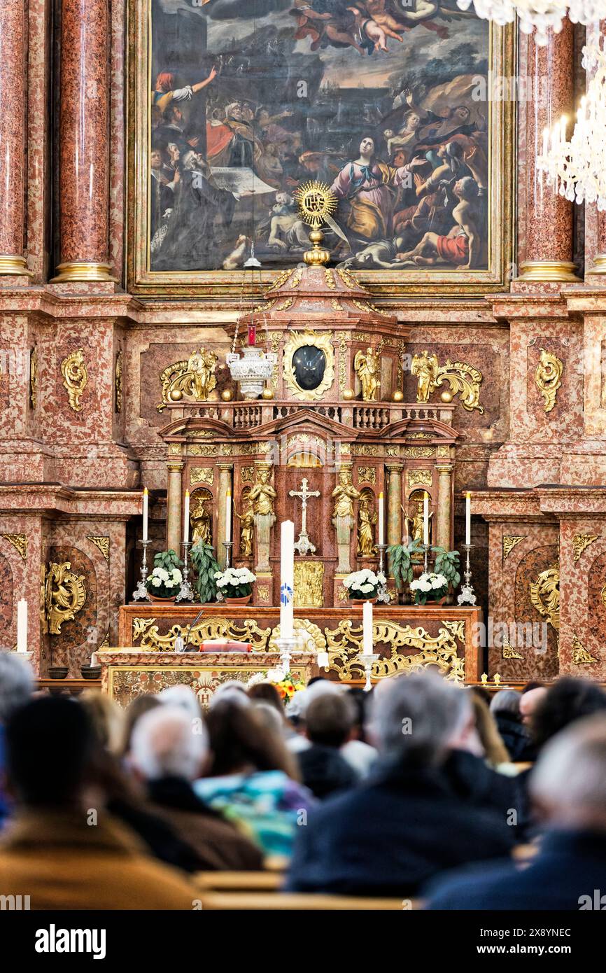 Switzerland, Canton of Lucerne, Lucerne, the Lucerne Jesuit Church ...