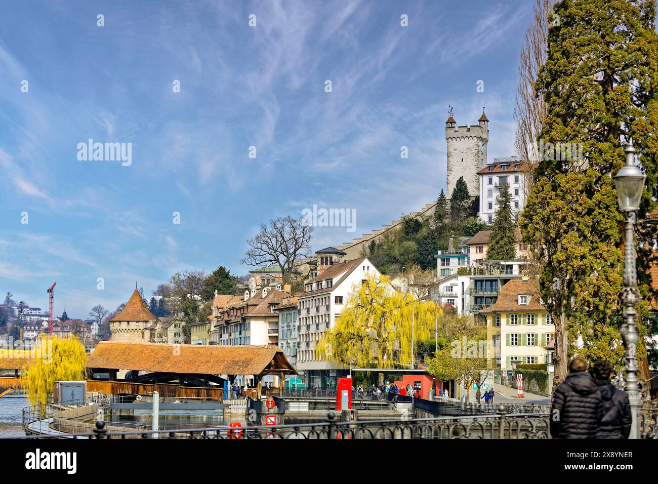 Switzerland, Canton of Lucerne, Lucerne, Museggmauer, emblematic ...