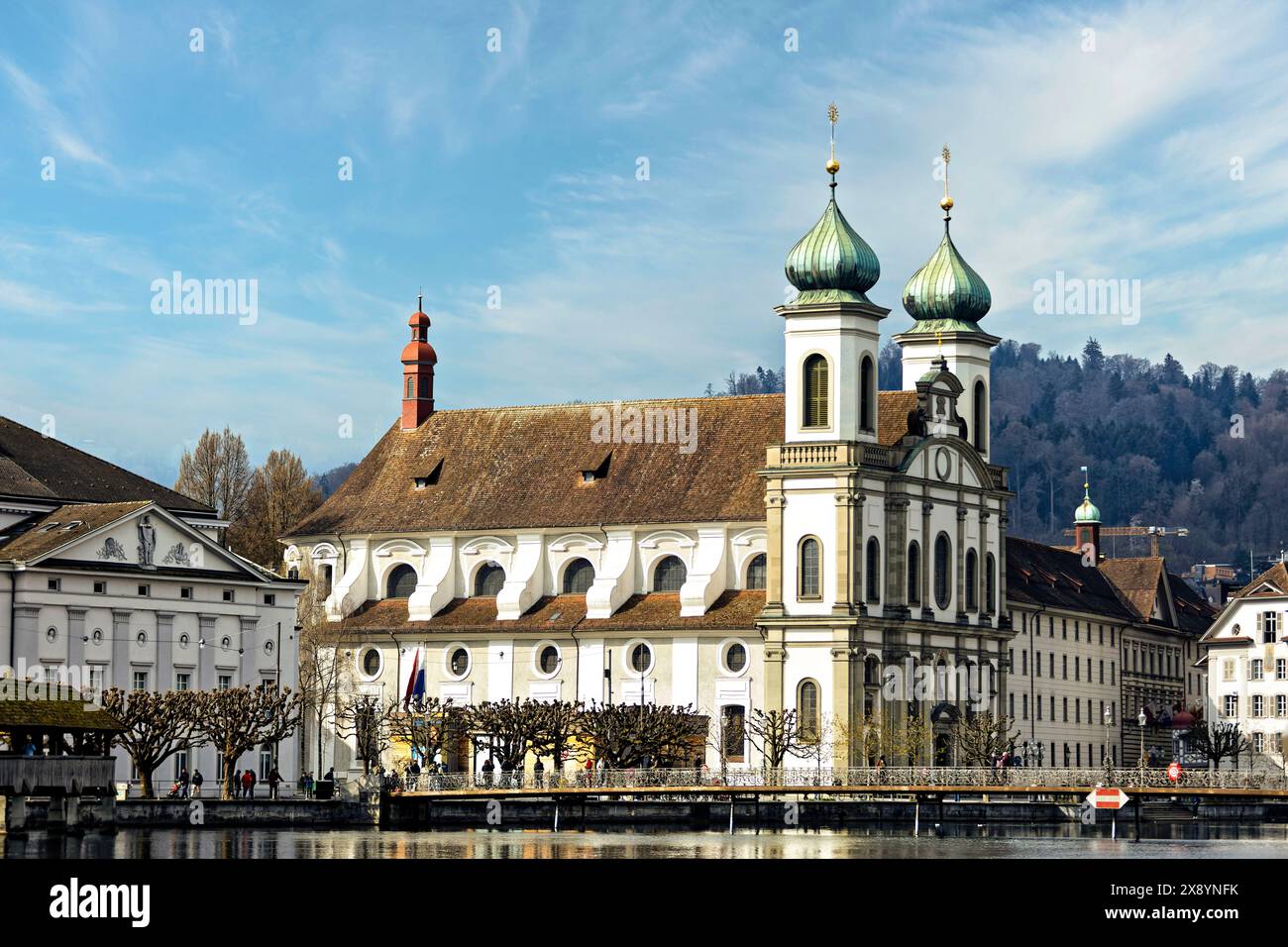 Switzerland, Canton of Lucerne, Lucerne, the Jesuit church of Lucerne ...