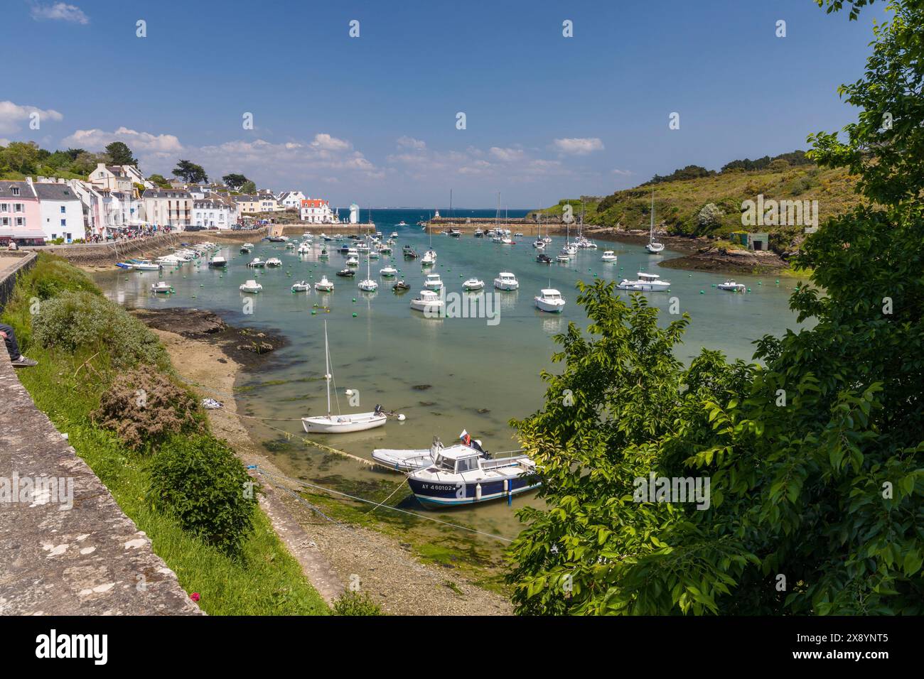 France, Morbihan, Belle-Ile-en-Mer, Sauzon, the port Stock Photo - Alamy