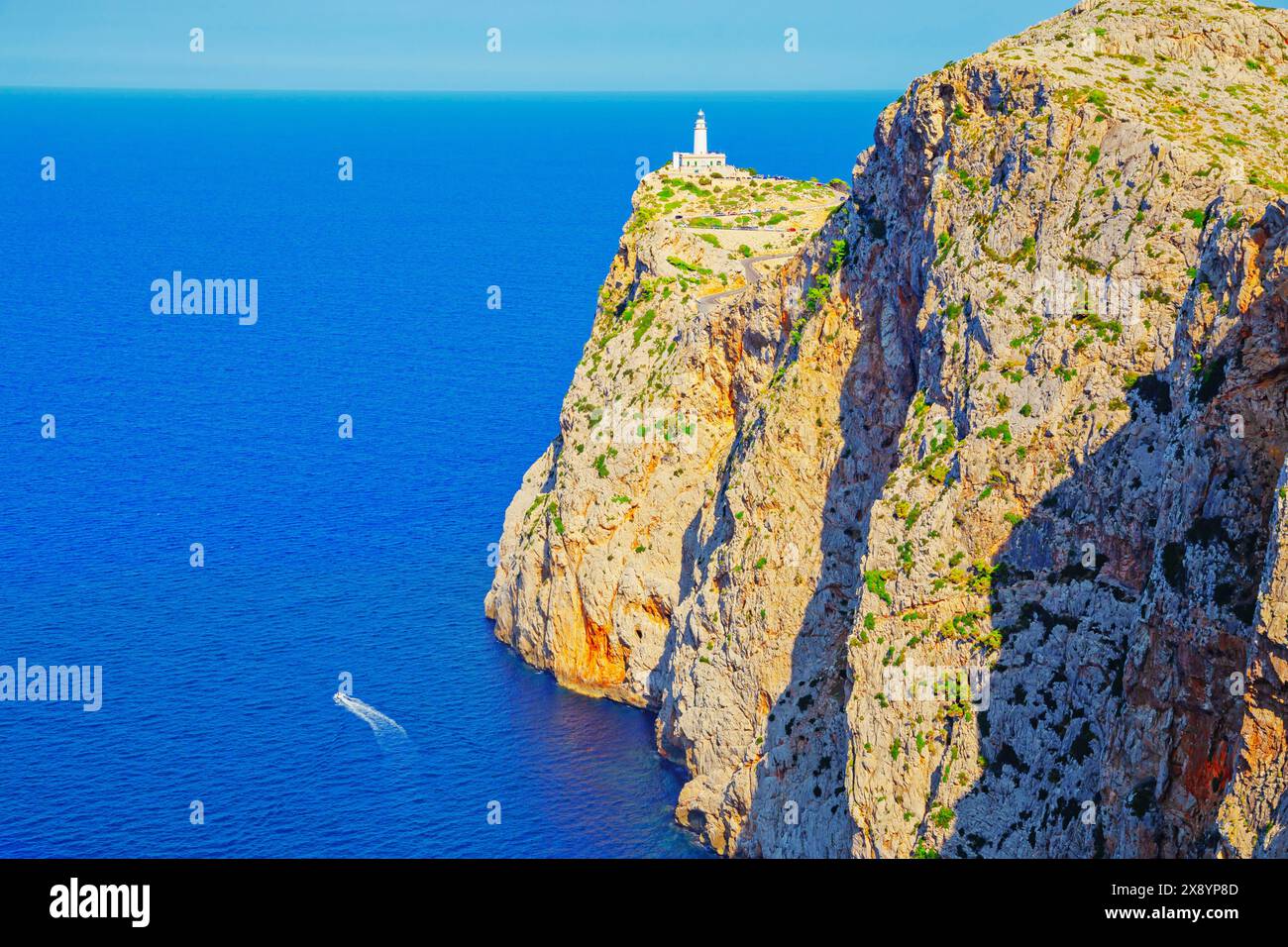 Spain, Balearic Islands, Majorca, Cape Formentor Lighthouse Stock Photo ...