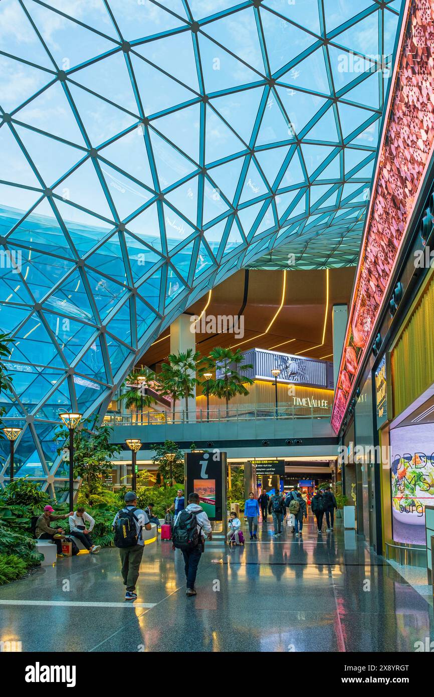 Qatar, Doha, Hamad international airport, The Orchard tropical garden ...