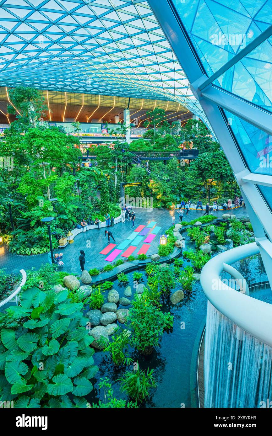 Qatar, Doha, Hamad international airport, The Orchard tropical garden ...