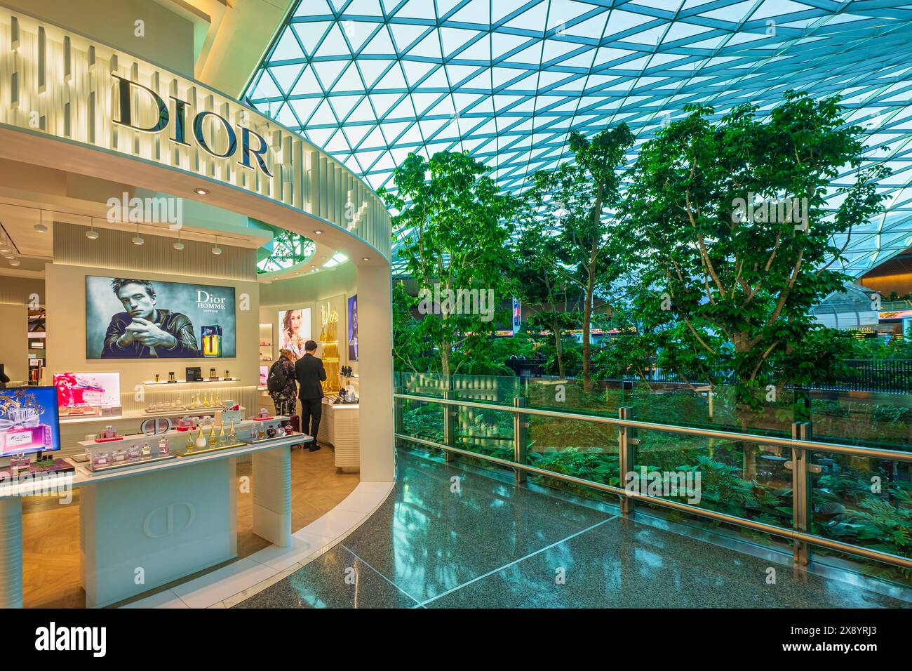 Qatar, Doha, Hamad international airport, Dior luxury shop and The ...