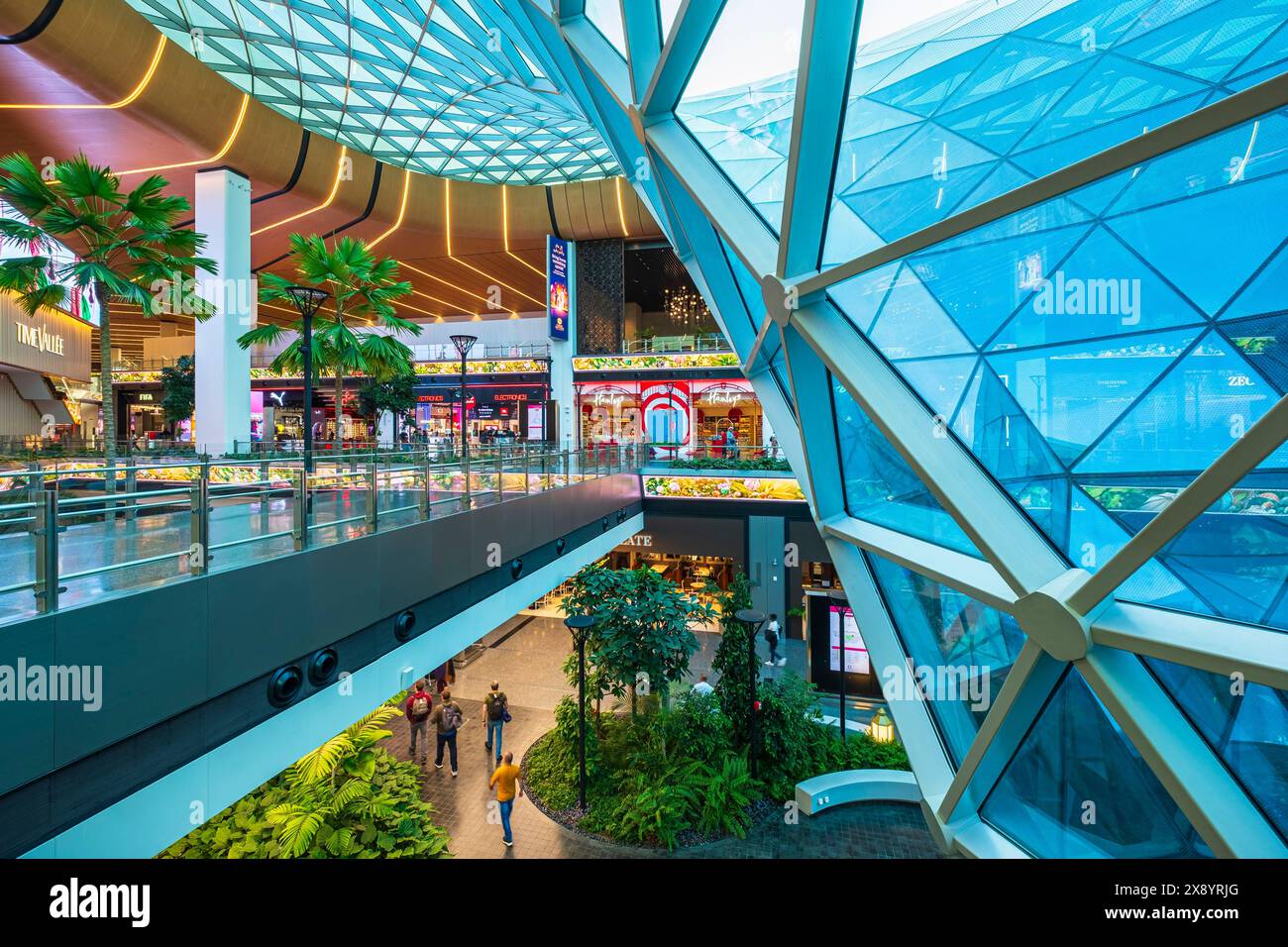 Qatar, Doha, Hamad international airport, The Orchard tropical garden ...