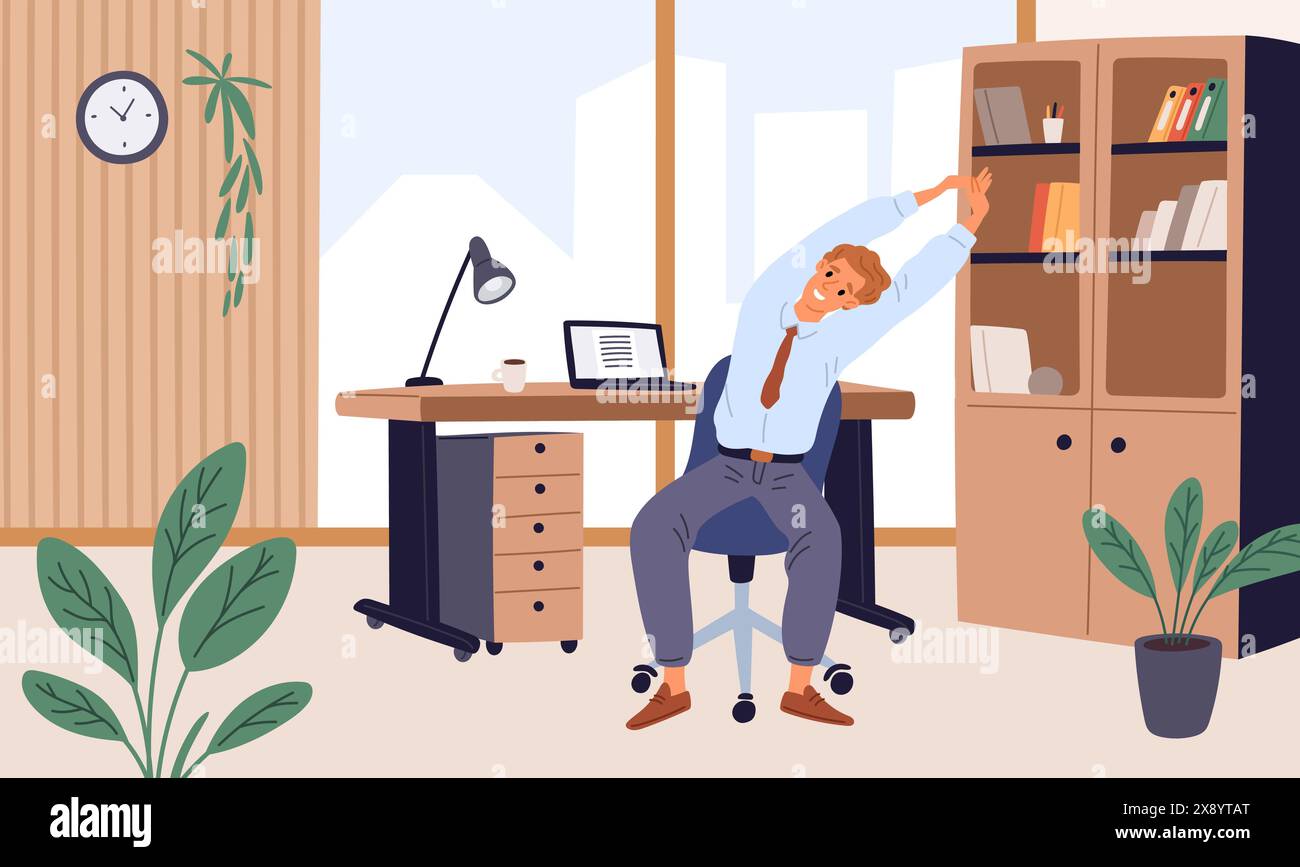 Sedentary workers Stock Vector Images - Alamy