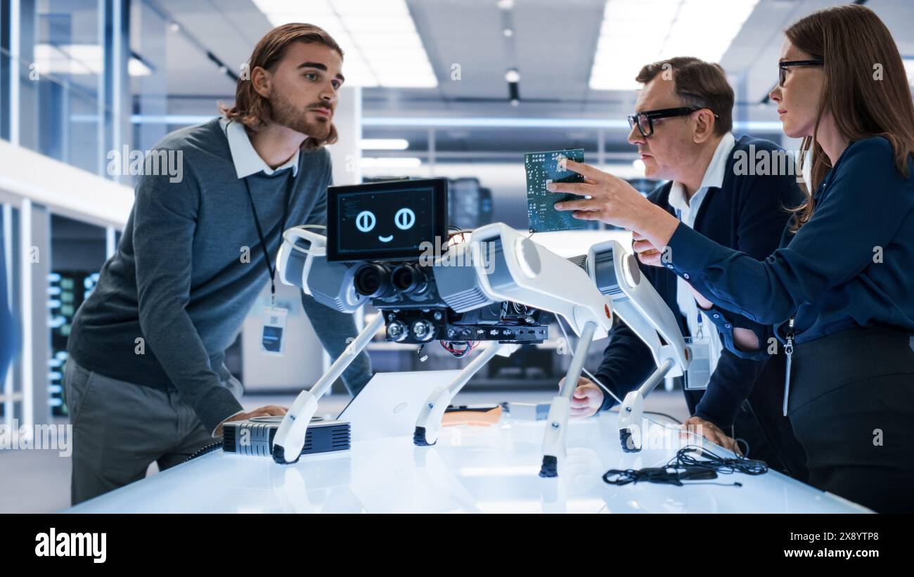 Portrait of Diverse International Team of Industrial Robotics Engineers ...