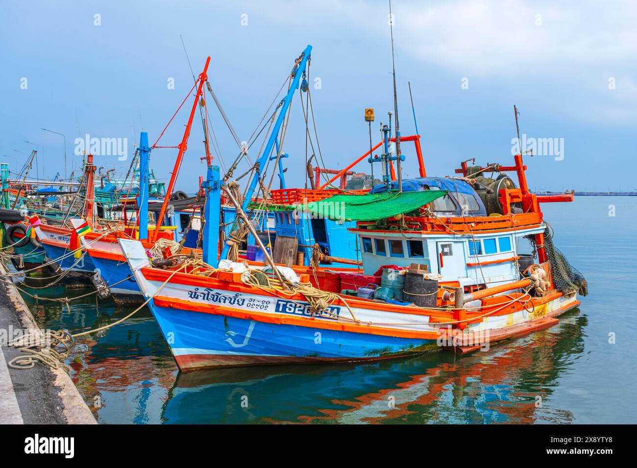 Thailand, Chonburi province, Si Racha, the fishing port Stock Photo - Alamy
