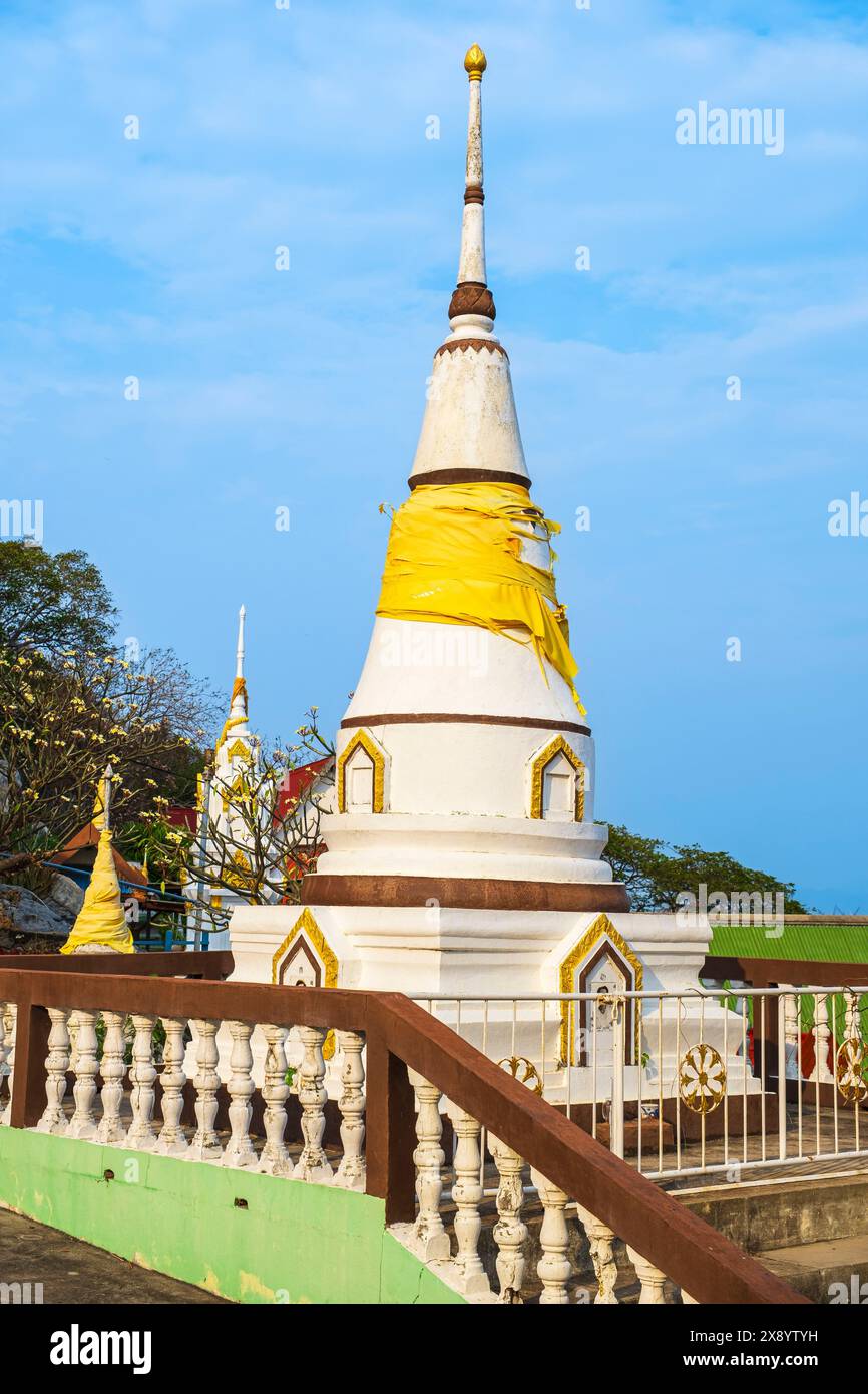 Thailand, Chonburi province, Ko Sichang island, stupa in Chao Pho Khao ...