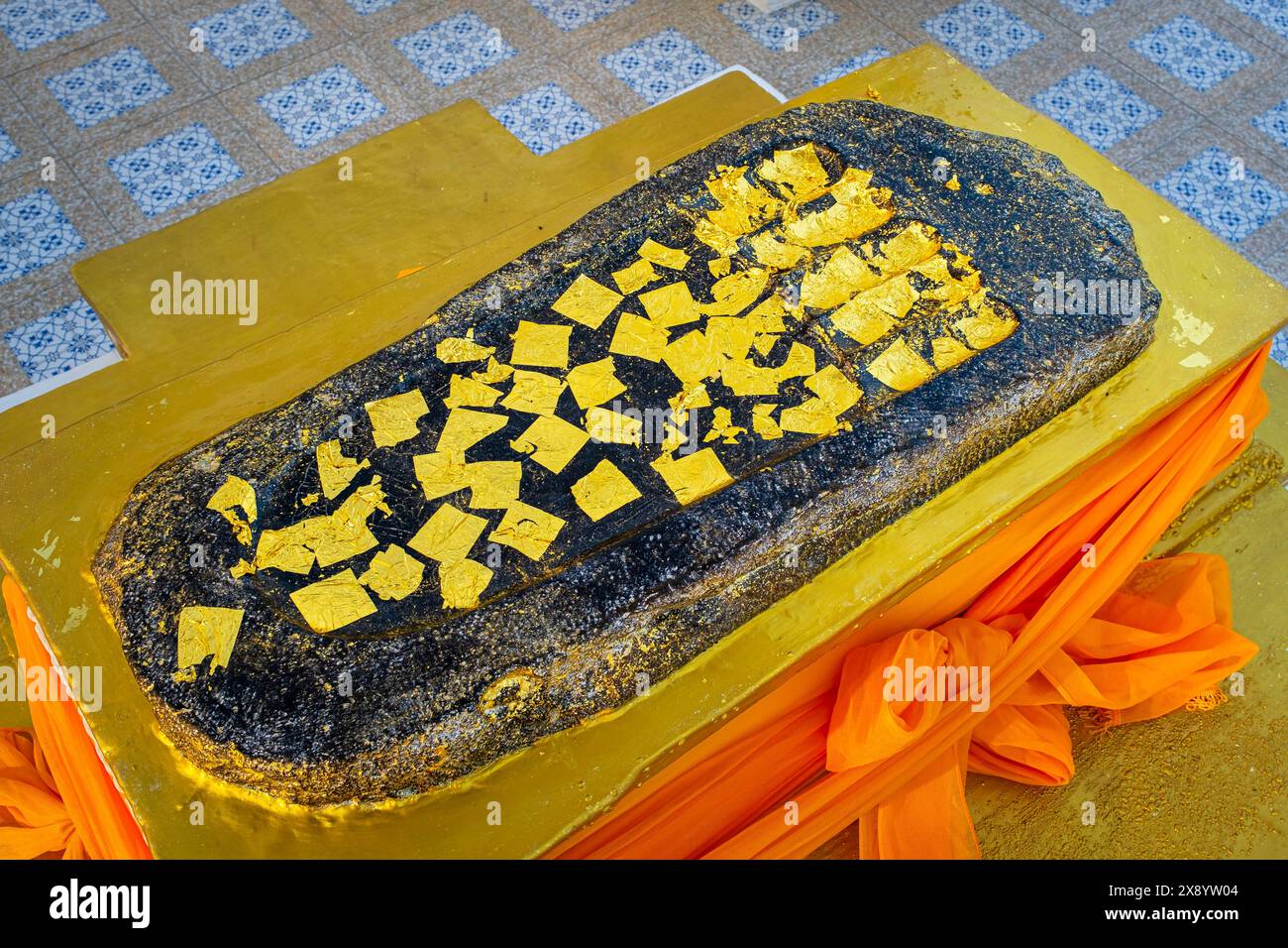 Thailand, Chonburi province, Ko Sichang island, Buddha's sacred ...