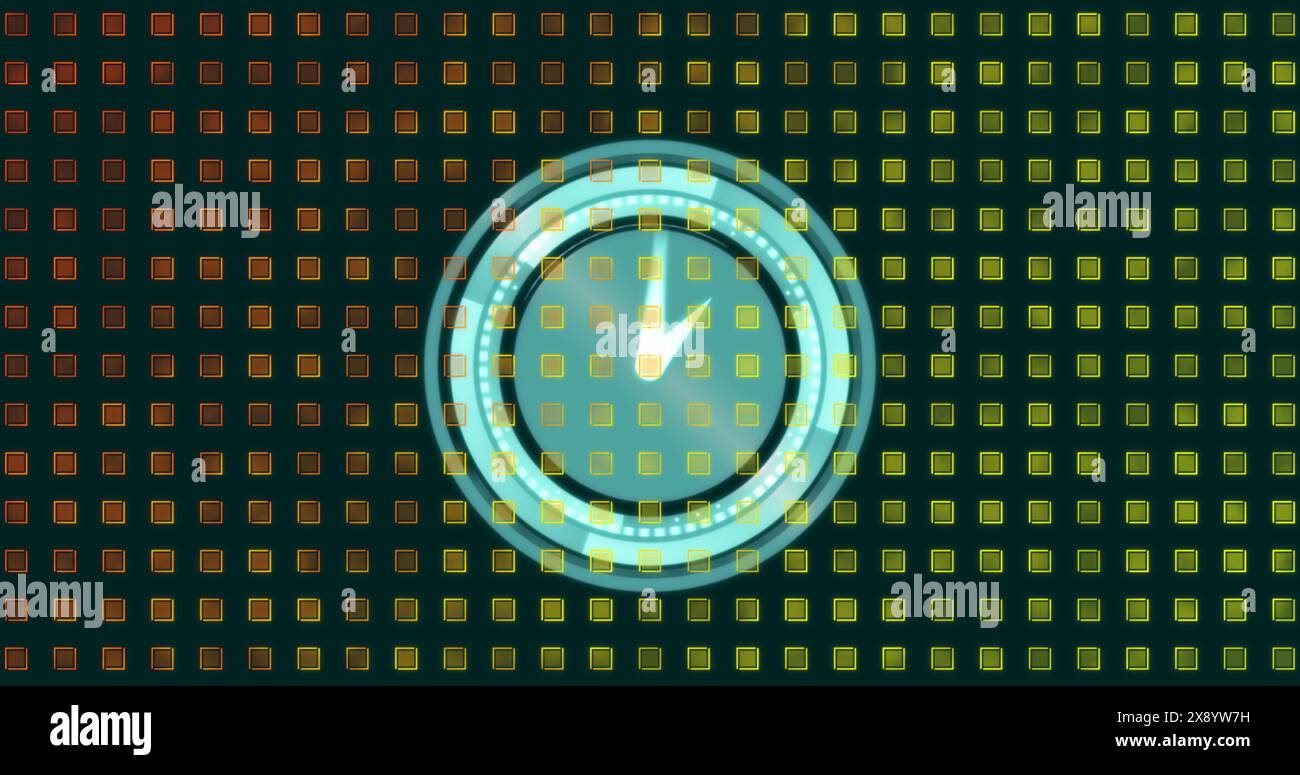 Ticking digital clock over interface hi-res stock photography and ...