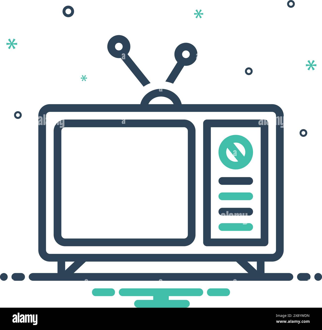 Tv and antenna Stock Vector Images - Alamy